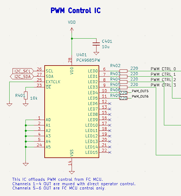 Pulse Width Modulation Outsourcing To PCA9685 - Notes To Self